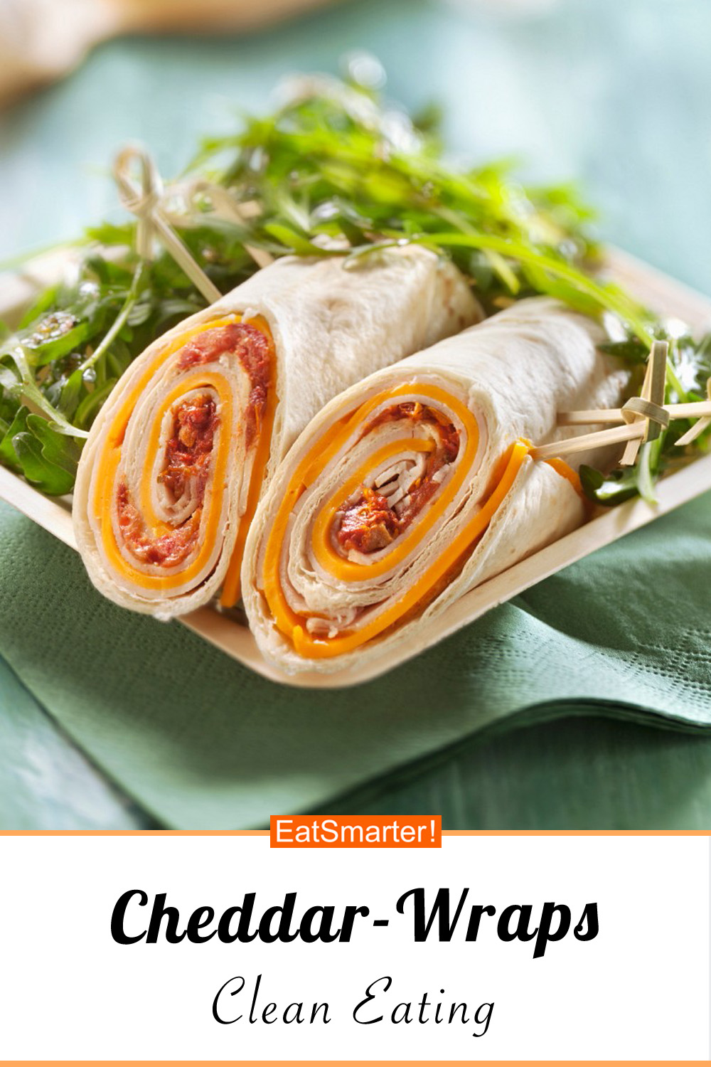 Cheddar-Wraps mit Tomatenaufstrich Rezept | EAT SMARTER