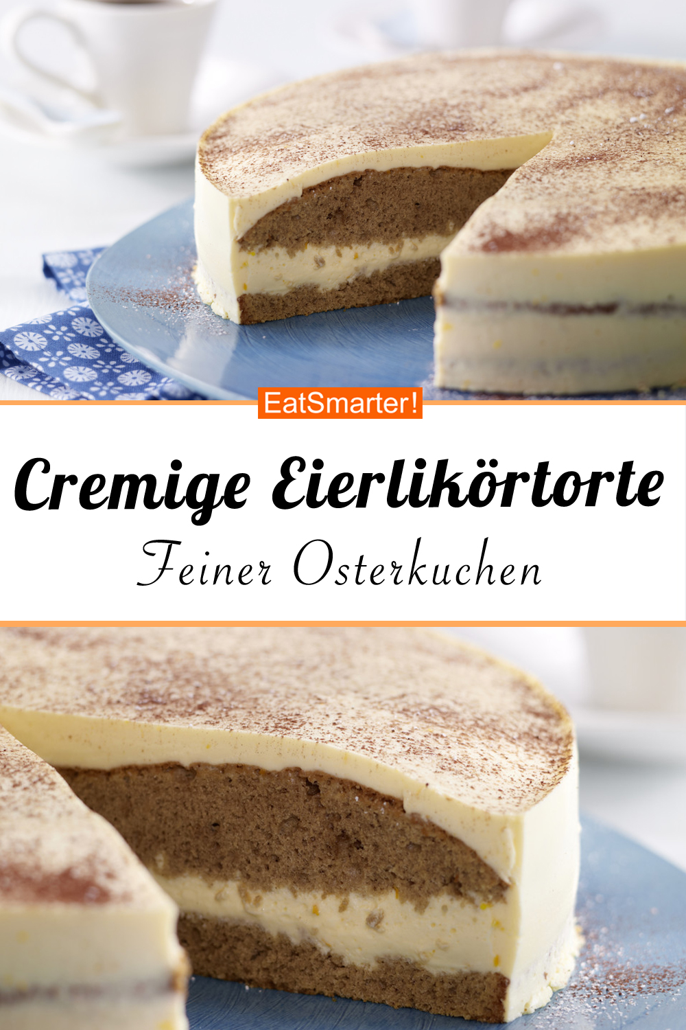 Eierlikörtorte mit Biskuitboden Rezept | EAT SMARTER
