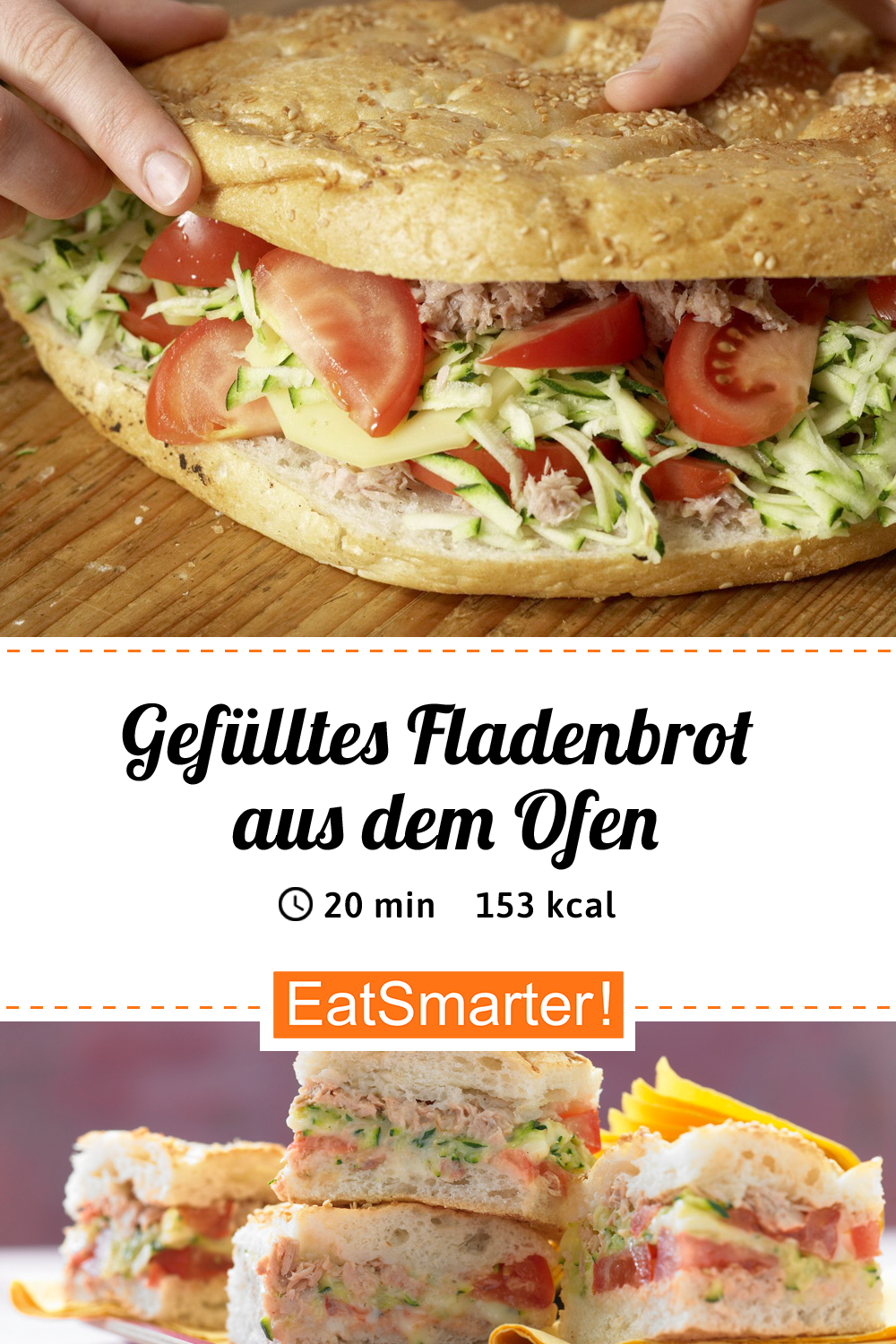 Gefülltes Fladenbrot aus dem Ofen Rezept | EAT SMARTER