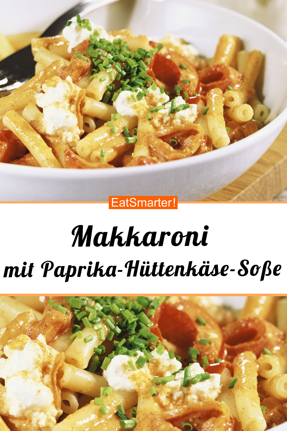 Makkaroni mit Paprika-Hüttenkäse-Soße: Eiweißreiche Veggie-Küche Rezept ...
