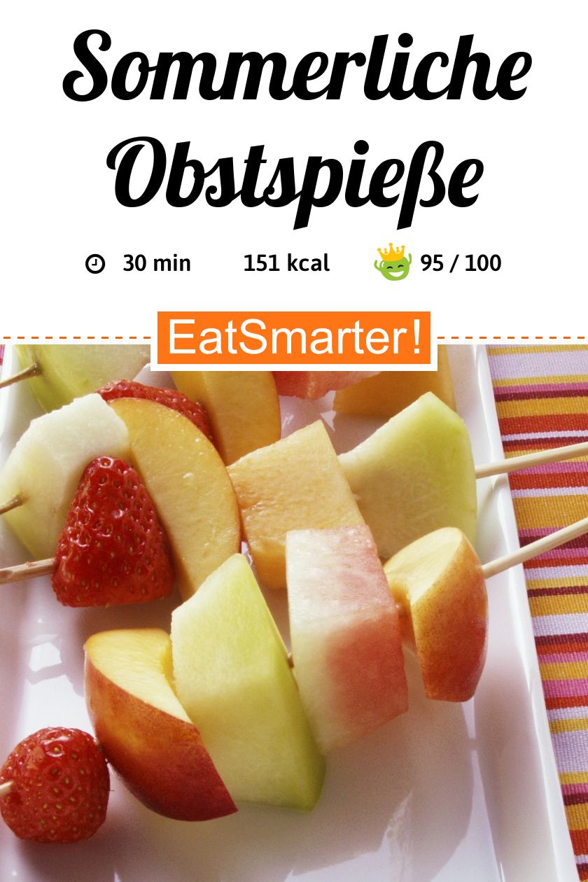 Sommerliche Obstspieße Rezept | EAT SMARTER