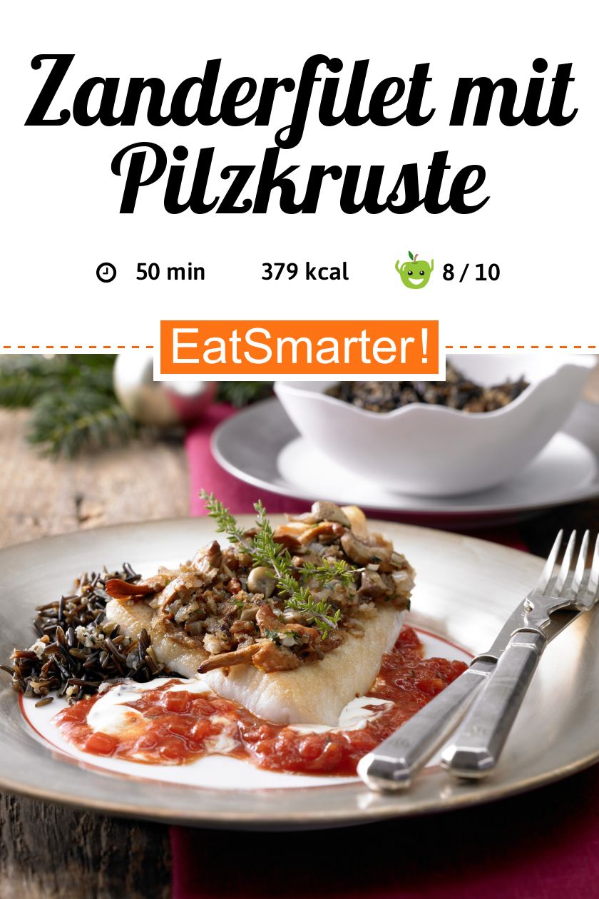Zanderfilet mit Pilzkruste Rezept | EAT SMARTER
