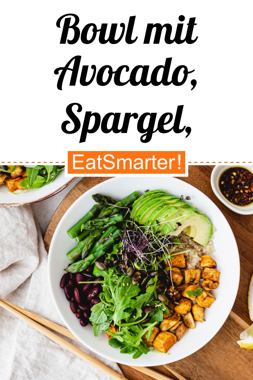 Bowl mit Avocado, Spargel, Rucola und Süßkartoffel Rezept | EAT SMARTER
