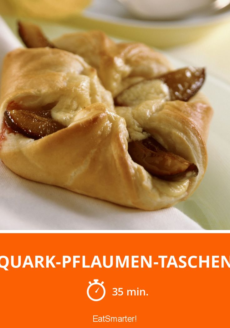 Quark-Pflaumen-Taschen Rezept | EAT SMARTER