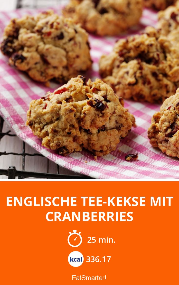 Englische Tee-Kekse mit Cranberries Rezept | EAT SMARTER