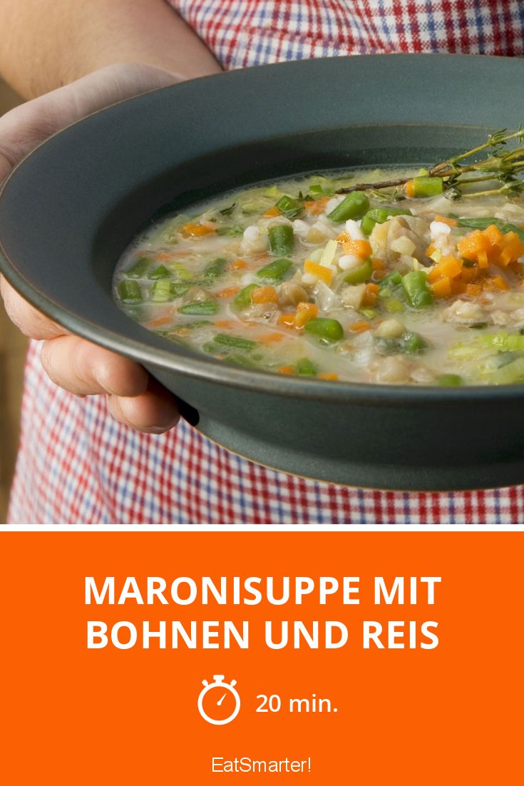 Maronisuppe mit Bohnen und Reis Rezept | EAT SMARTER