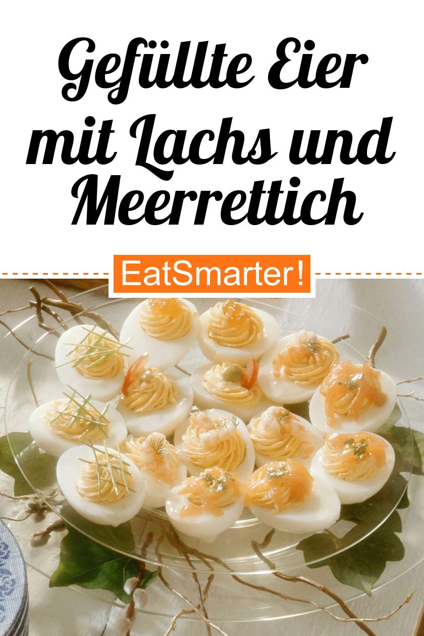 Gefüllte Eier mit Lachs und Meerrettich Rezept | EAT SMARTER
