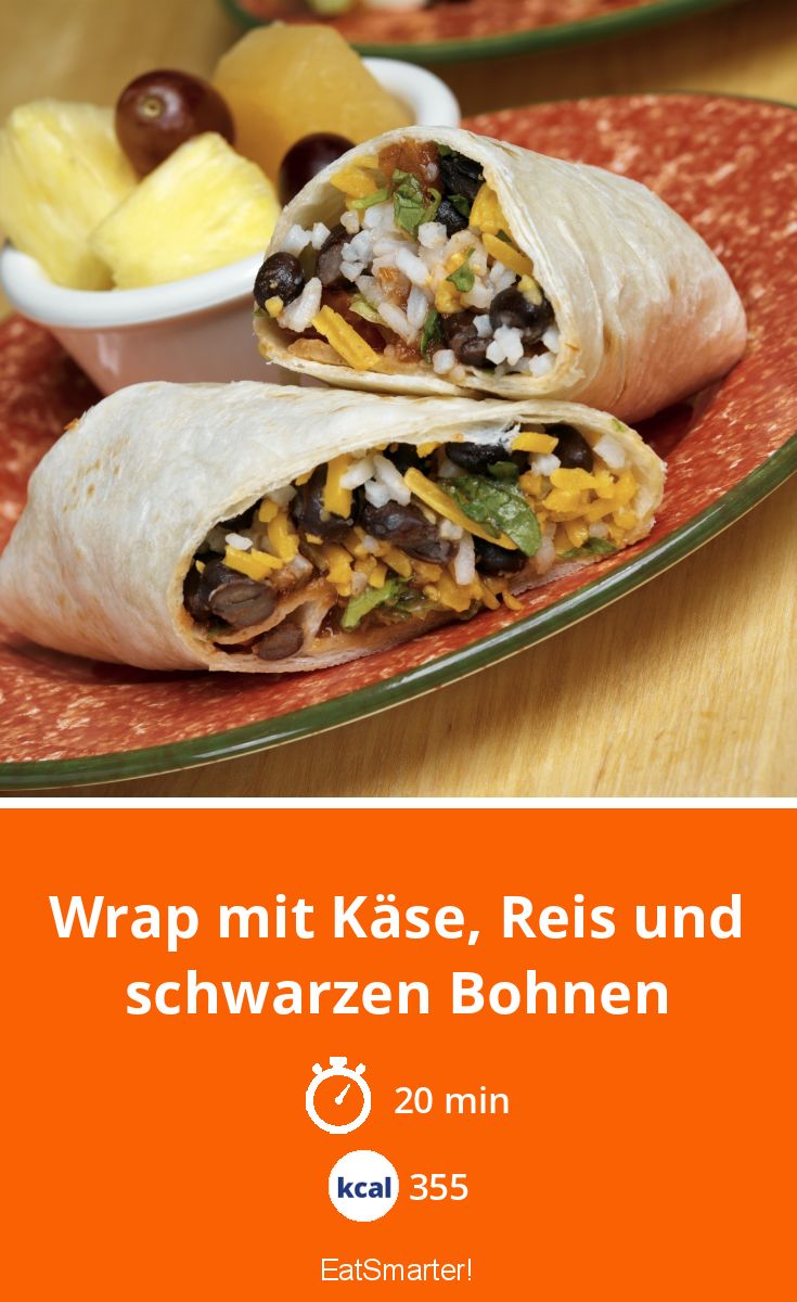 Wrap mit Käse, Reis und schwarzen Bohnen Rezept | EAT SMARTER