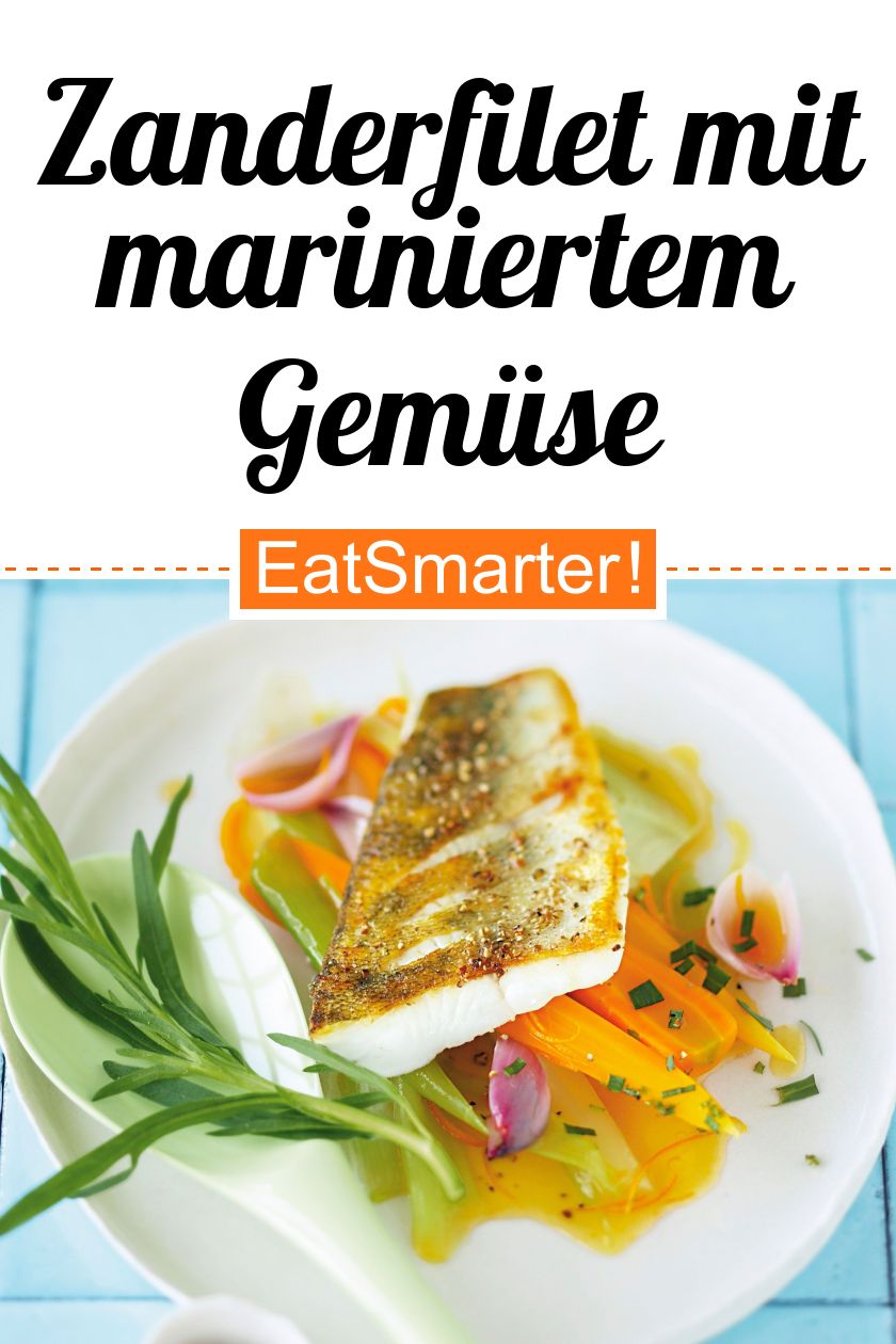 Zanderfilet mit mariniertem Gemüse Rezept | EAT SMARTER