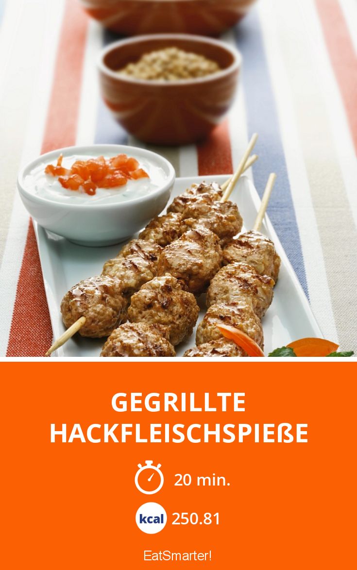 Gegrillte Hackfleischspieße Rezept | EAT SMARTER