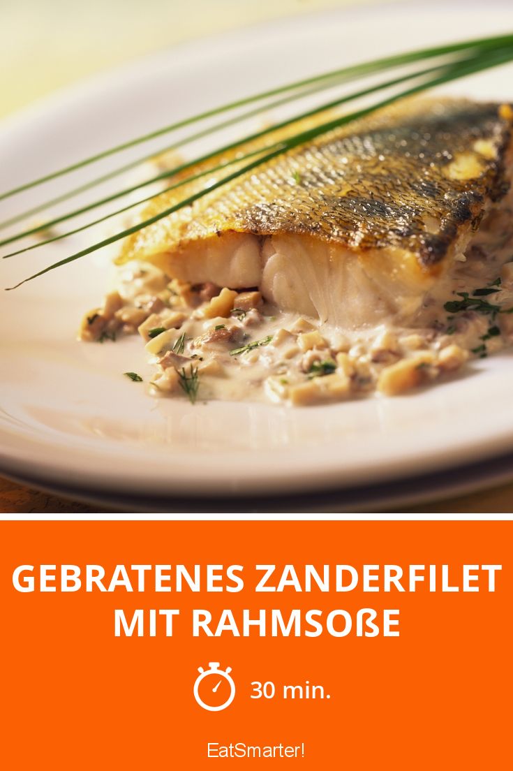 Gebratenes Zanderfilet mit Rahmsoße Rezept | EAT SMARTER