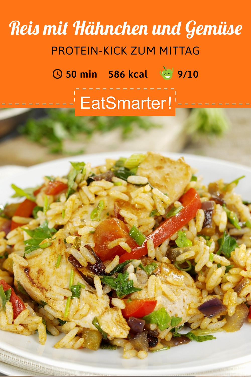 Reis mit Hähnchen und Gemüse Rezept | EAT SMARTER