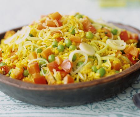 Reispfanne mit Safran Rezept | EAT SMARTER