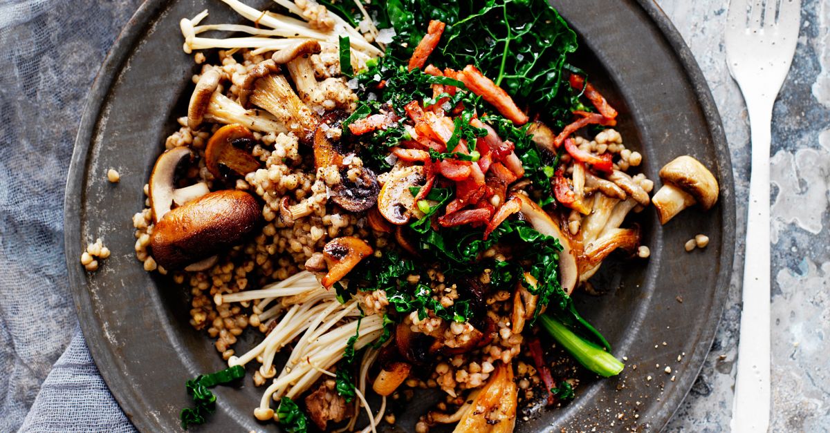 Buchweizen-Risotto mit Pilzen und Palmkohl: Sirtfood-Rezept Rezept ...