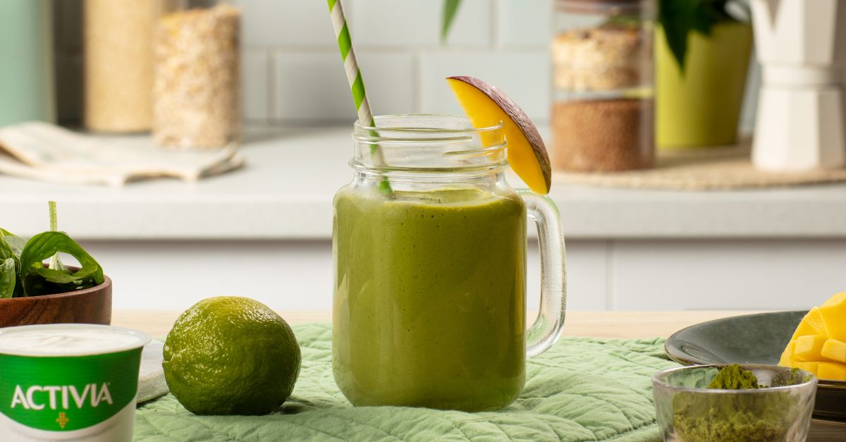 Mango-Matcha-Smoothie mit ACTIVIA Natur Rezept | EAT SMARTER