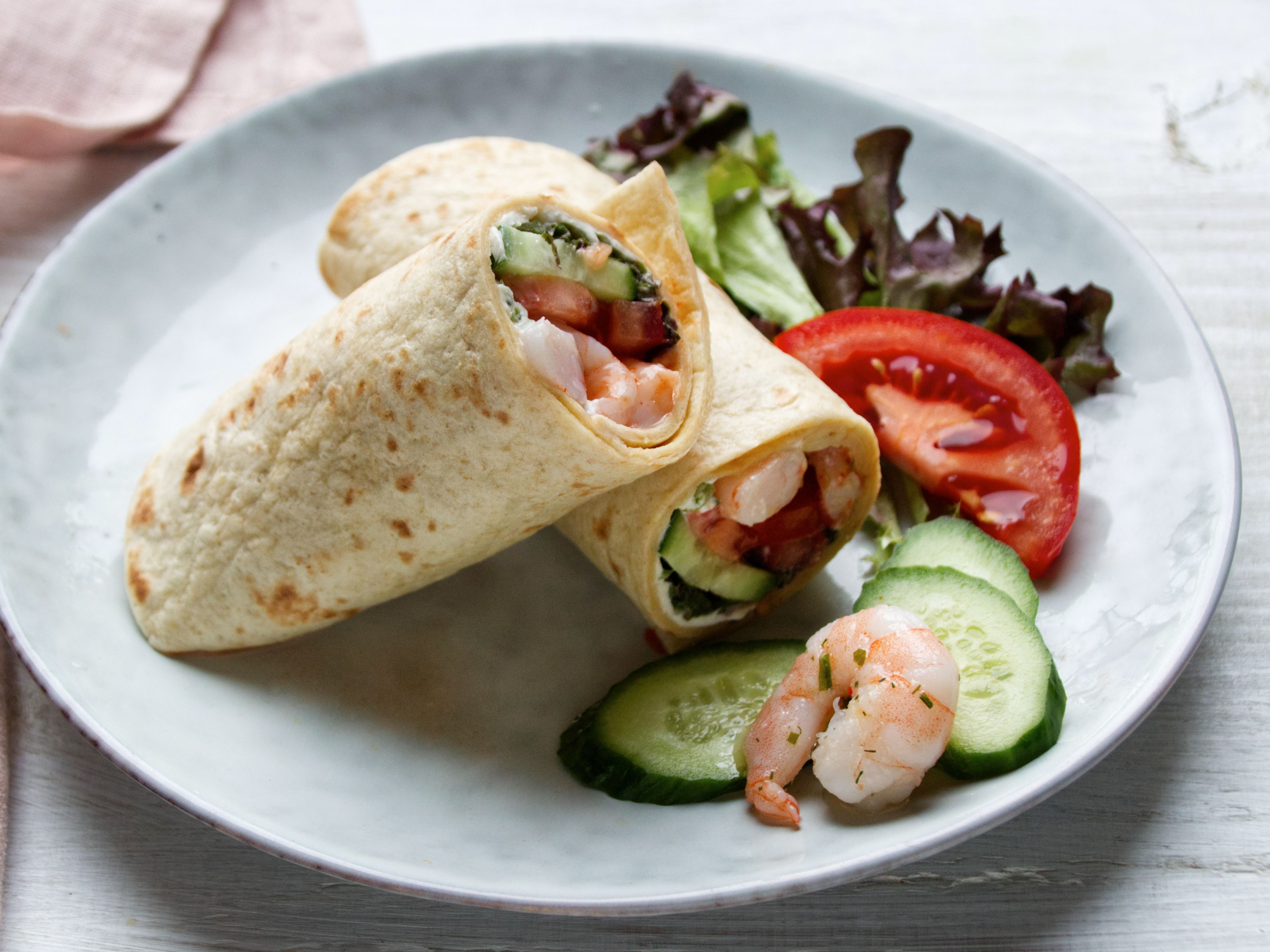 Wrap Mit Garnelen