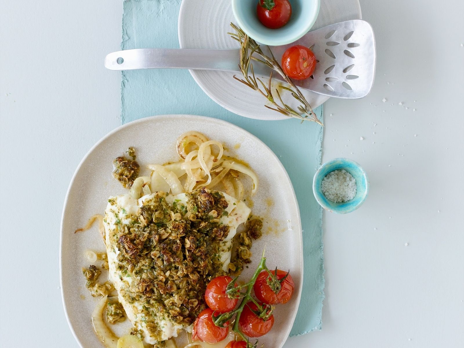 Seelachs mit Pesto-Haube Rezept | EAT SMARTER